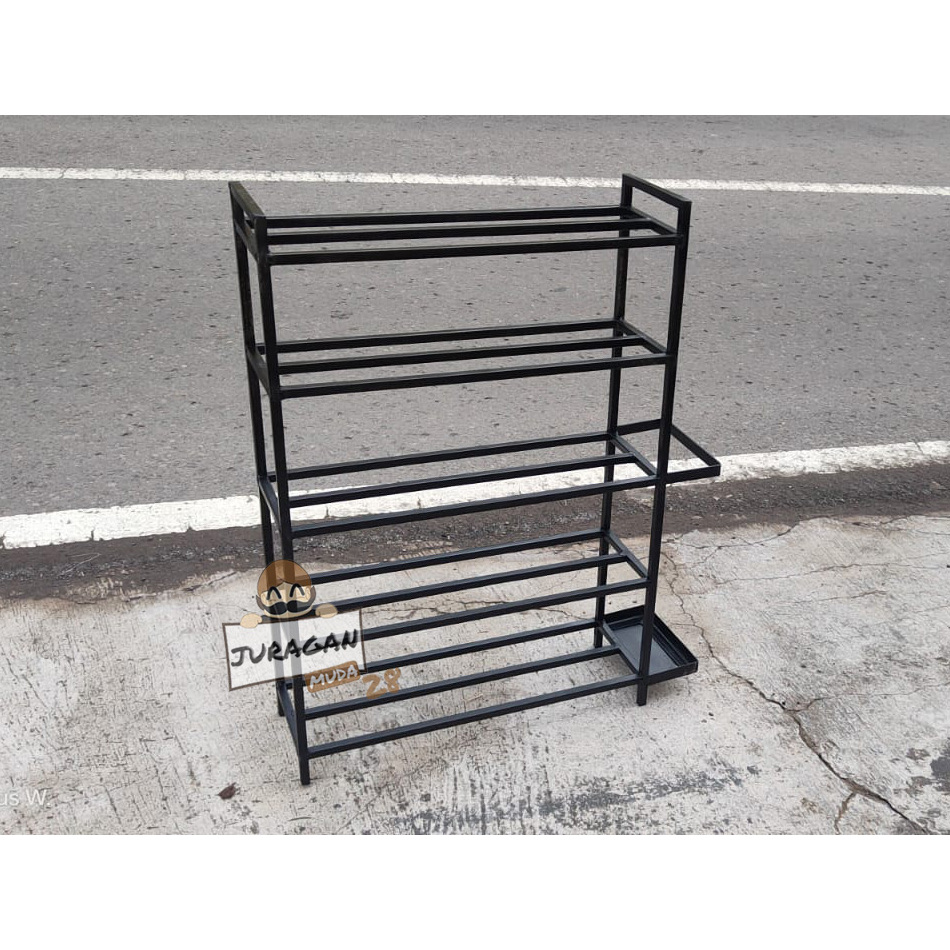 Jual Rak Besi Sepatu Sandal Susun 5 dengan Tempat Payung Serbaguna ...