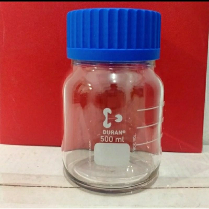 Jual Laboratory bottle wide neck 500ML Duran. GL 80. Lab Botol Mulut ...