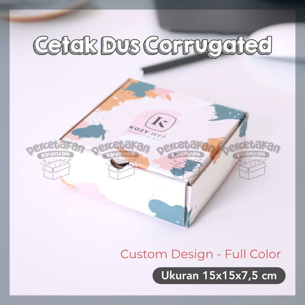 Jual Box Custom Cetak Dus Corrugated 15x15x7.5 cm min 100 pcs FULL ...