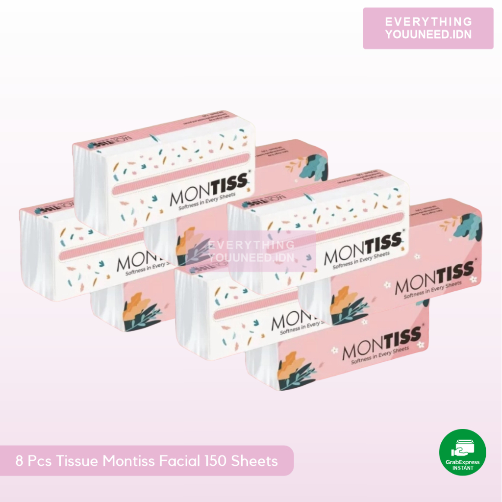 Jual Montiss Facial Tissue 2 Ply 150 Sheets Isi 8 Pack | Shopee Indonesia