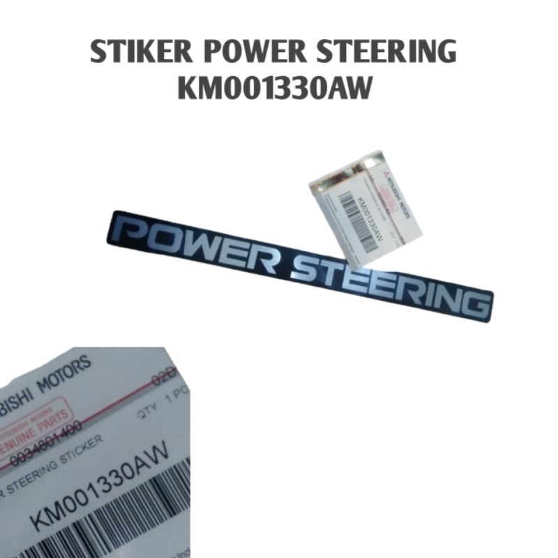 Jual STIKER POWER STEERING KM001330AW MITSUBISHI L300 ORIGINAL | Shopee ...