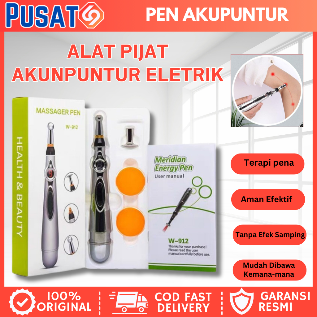 Jual PULPEN AKUPUNTUR LASER PENA PIJAT TERAPI REFLEKSI ELEKTRIK MASSAGE ...