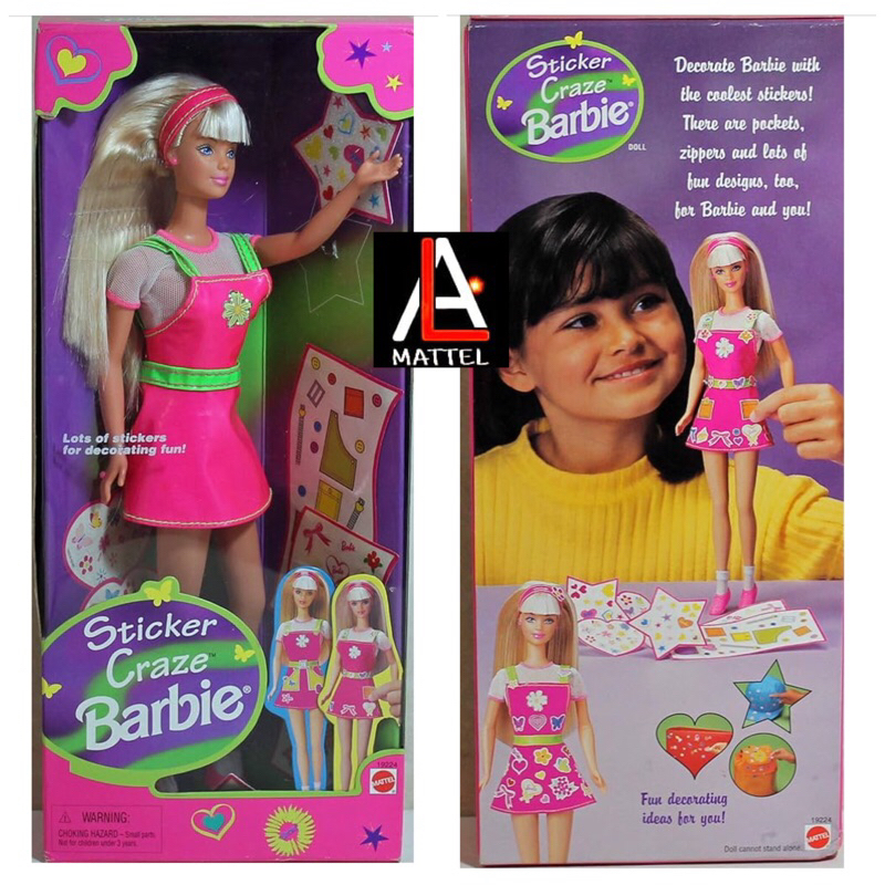 Jual Mattel Sticker Craze Barbie Doll vintage 1998 [NEW] | Shopee Indonesia
