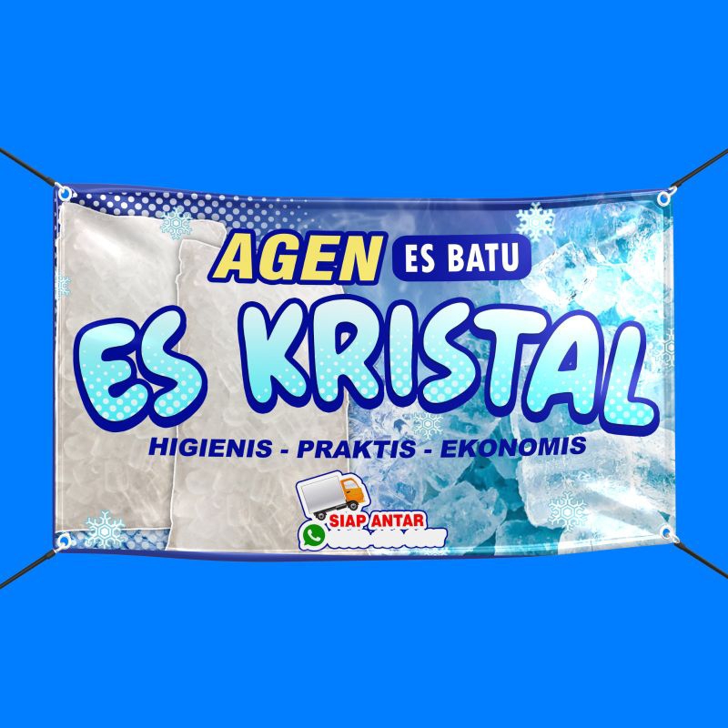Jual SPANDUK BANNER ES KRISTAL ES BATU | Shopee Indonesia