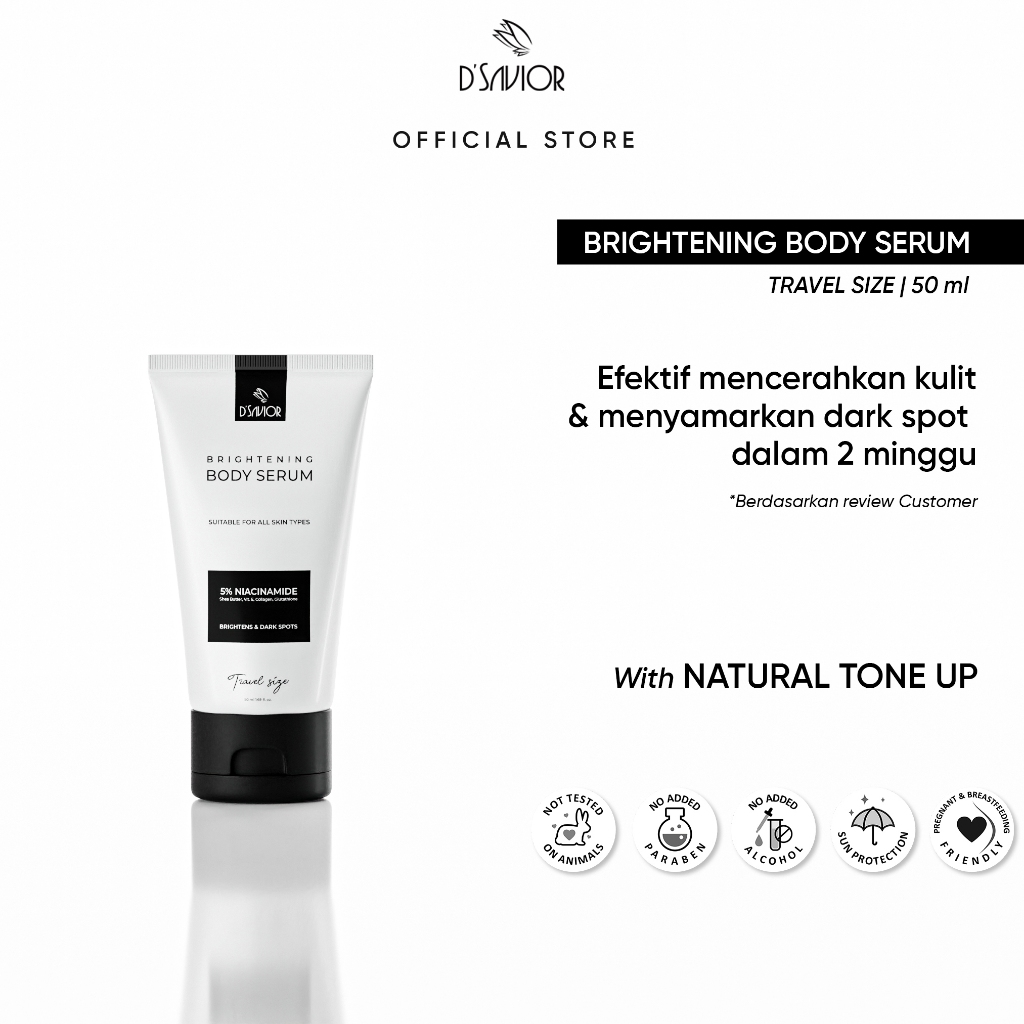 Jual D'SAVIOR Body Serum Brightening Niacinamide 5% Travel Size 50ml ...
