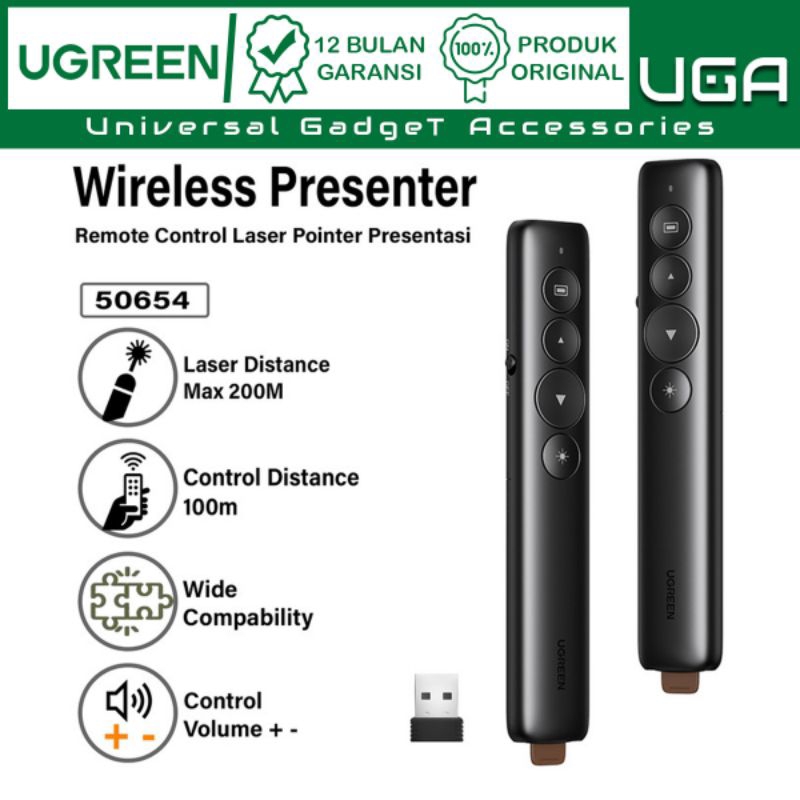 Jual Laser Pointer UGREEN Pointer Laser Wireless Presenter Dual ...