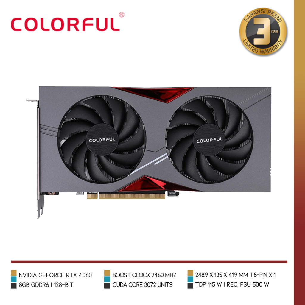Jual COLORFUL GeForce RTX 4060 NB DUO 8GB-V | Shopee Indonesia