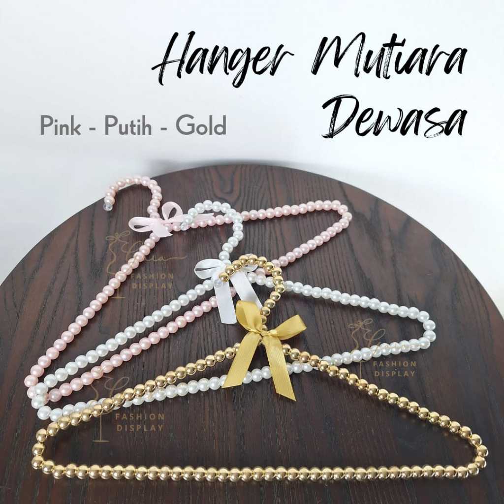 Jual Hanger Mutiara Gantungan Baju Monte Mute Premium Hanger Korea ...