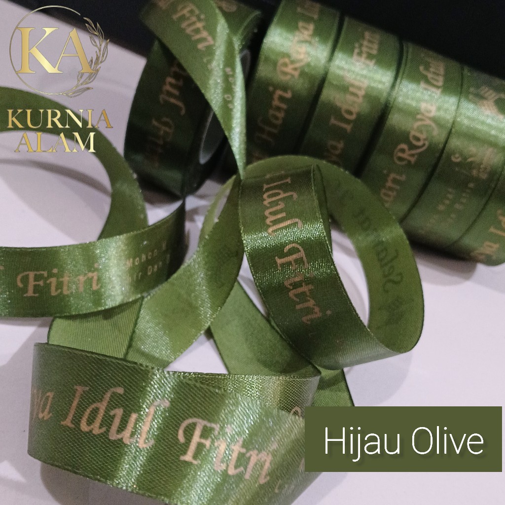 Jual Pita Satin Lebaran Idul Fitri Meteran Edisi 2024/Pita Kado/Pita ...