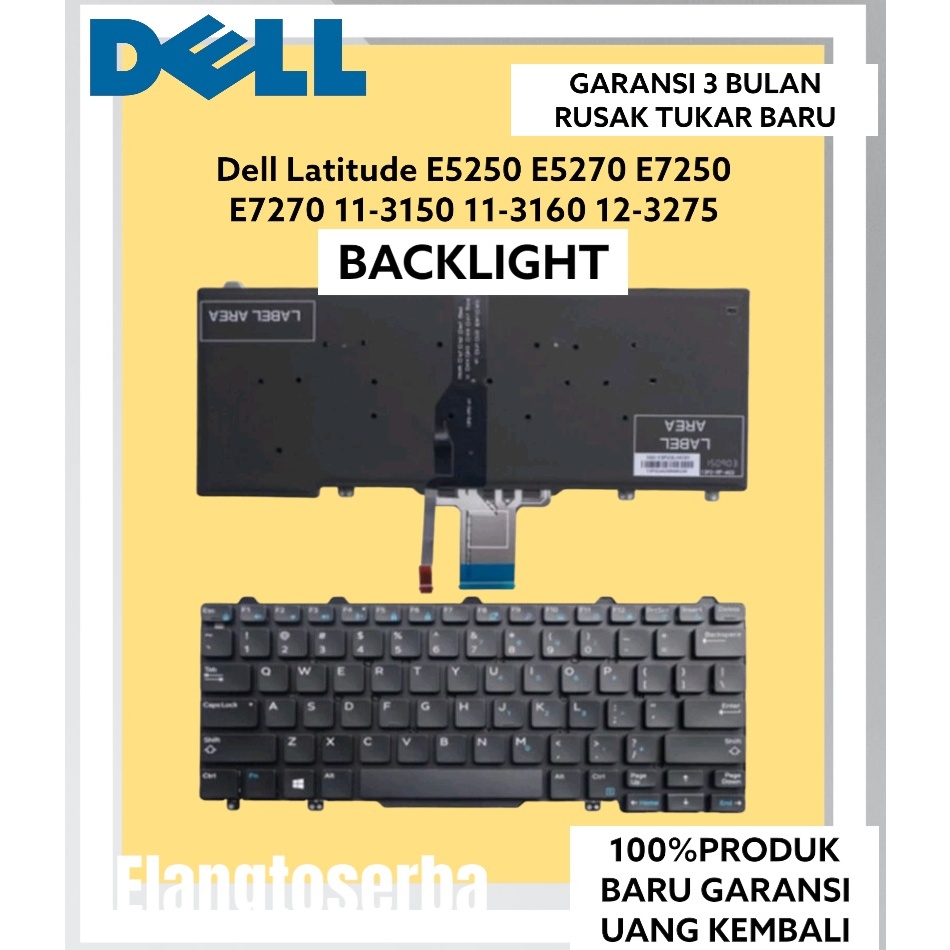Jual Original Keyboard Dell Latitude 12 5270 E5250 12 7280 E7250 E7270 ...