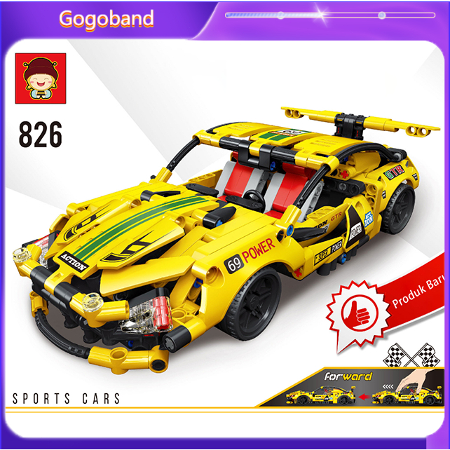 Jual Model balap blok bangunan mobil sport mainan anak-anak rakitan ...
