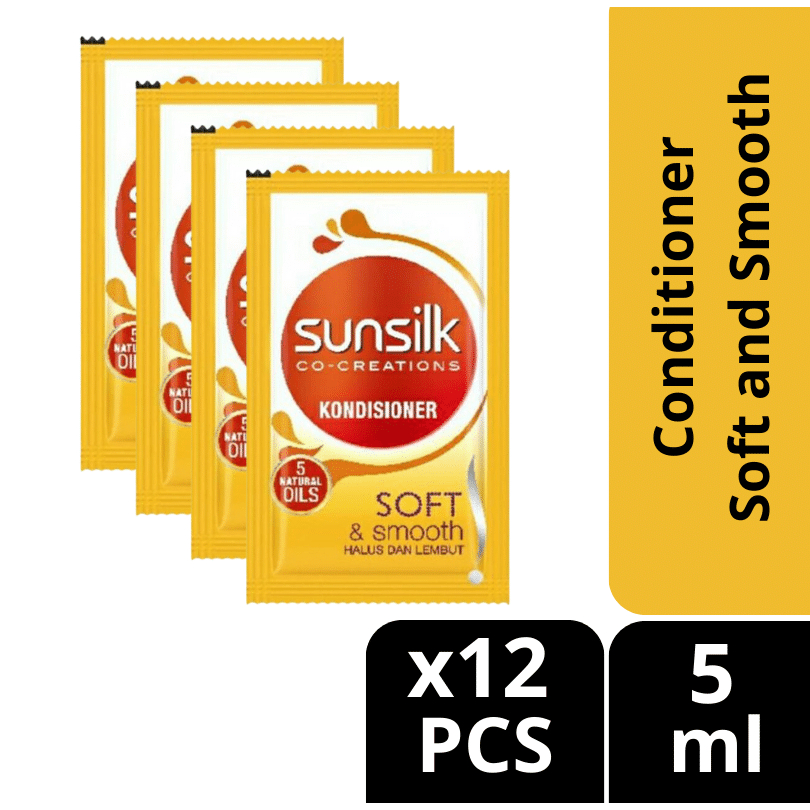 Jual Sunsilk Conditioner Soft and Smooth Sachet 12 pcs (isi 12 pcs ...