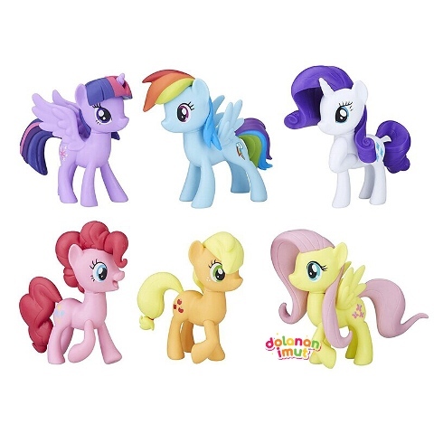 Jual My Little Pony Besar Figure Set isi 6 Mainan Kuda Poni Pajangan ...
