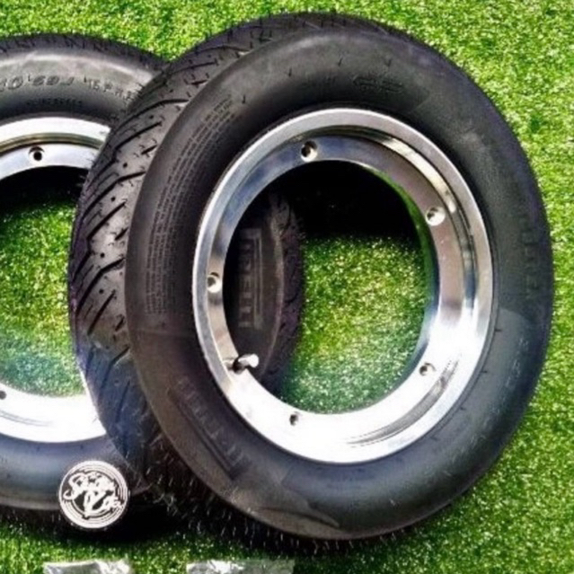 Jual Paketan Velg Vespa Vrossi Polish dan Ban Pirelli Angel Scooter ...