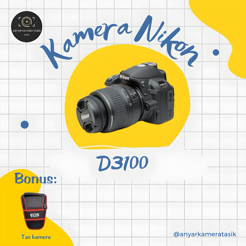 Jual KAMERA NIKON D3100 DSLR PEMULA FULLSET SUPPORT VIDEO SIAP PAKE BUKAN D3200/D3300/D3400 ...