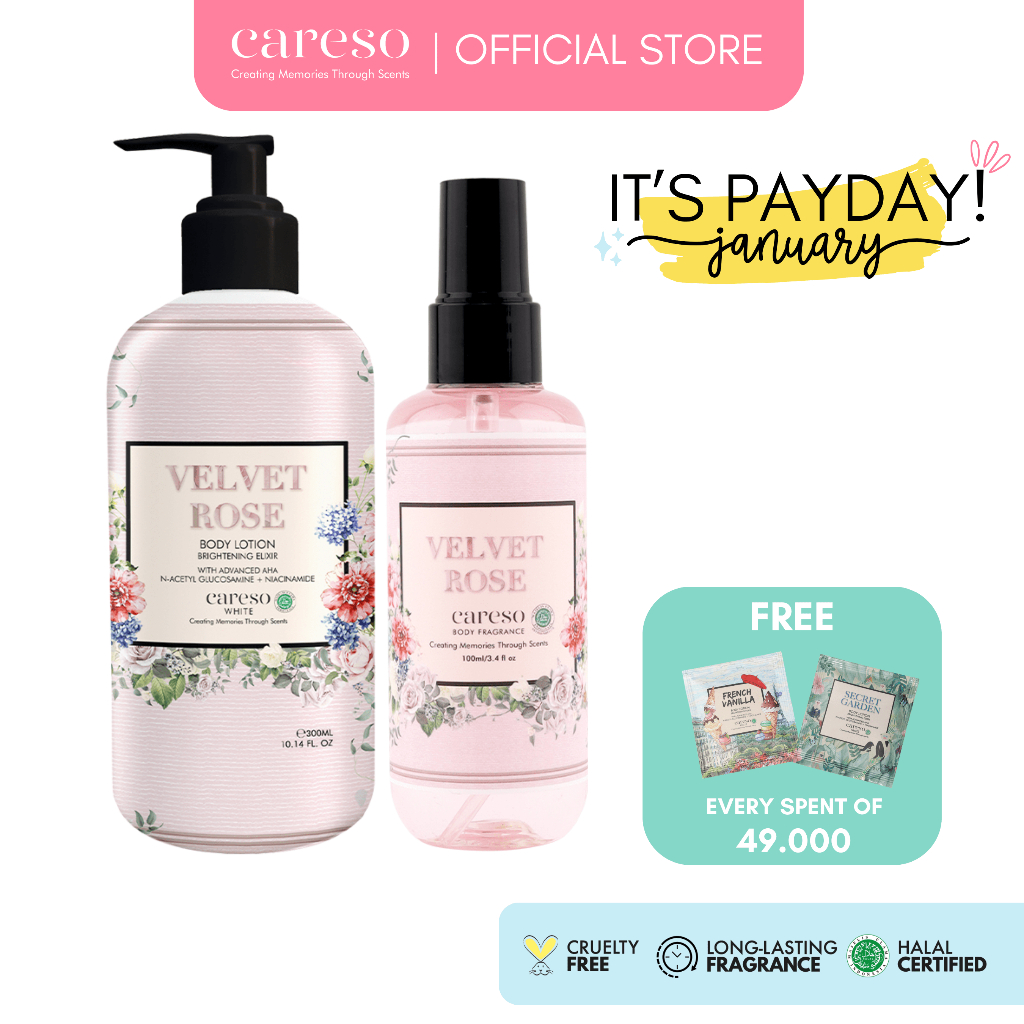 Jual Velvet Rose Series (Lotion + Fragrance Combo) | Shopee Indonesia