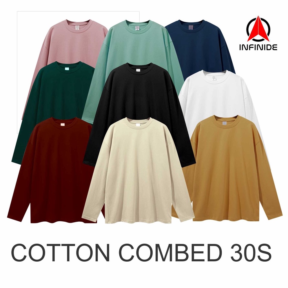Jual Paling Sesuai Infinide Kaos Polos PANJANG Cotton Combed 3s Premium ...