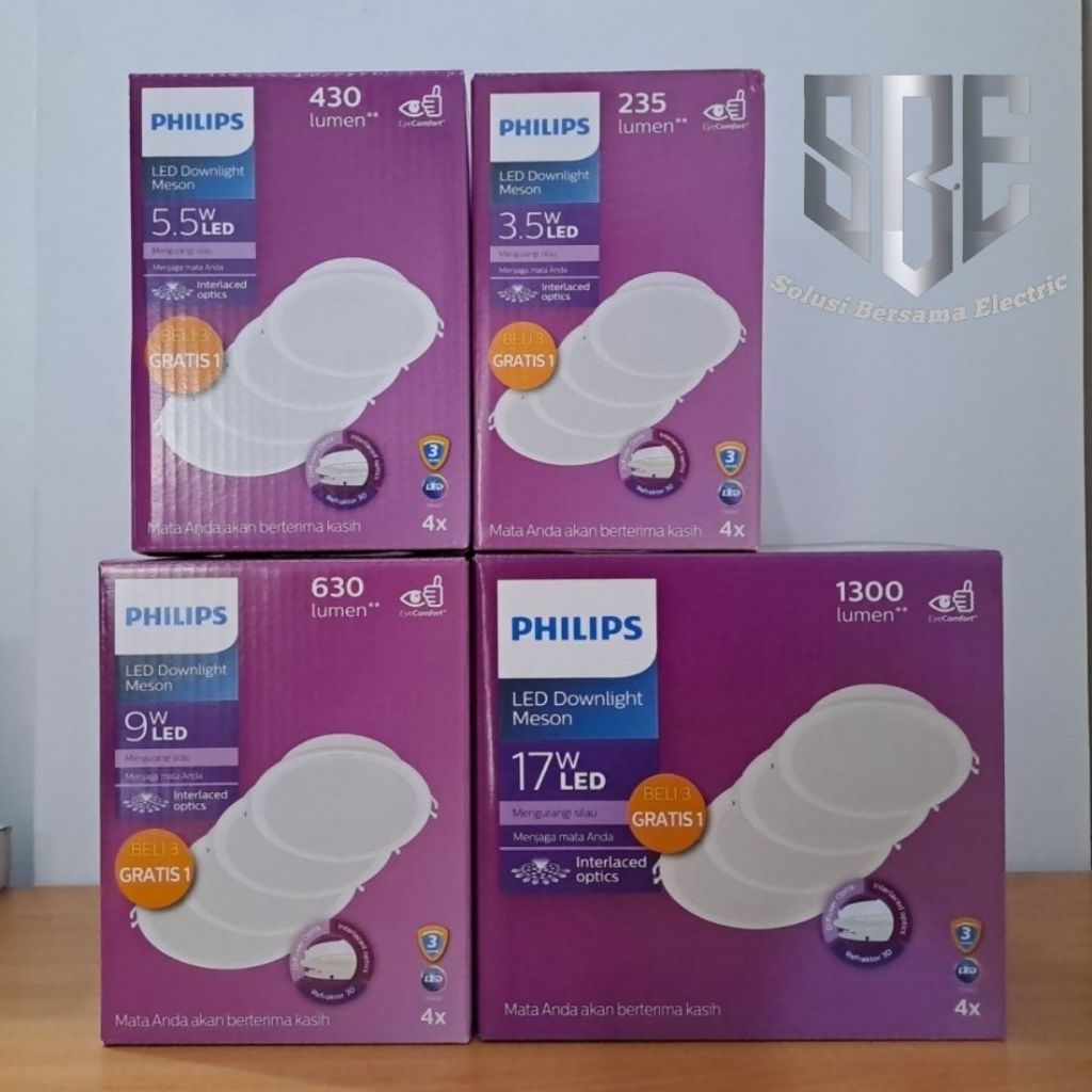 Jual Phillips Downlight LED Meson Multypack 3 Gratis 1 | Shopee Indonesia