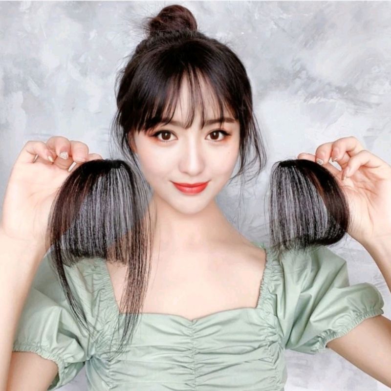 Jual Poniclip Depan Gaya Wanita Korea Poni Clip Depan Rambut Tipis ...