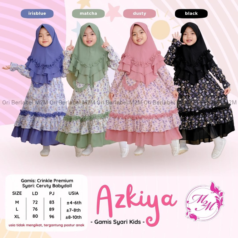 Jual SHABIRA AZKIYA SET KIDS DRESS GAMIS ANAK Original By Mieux M2M ...