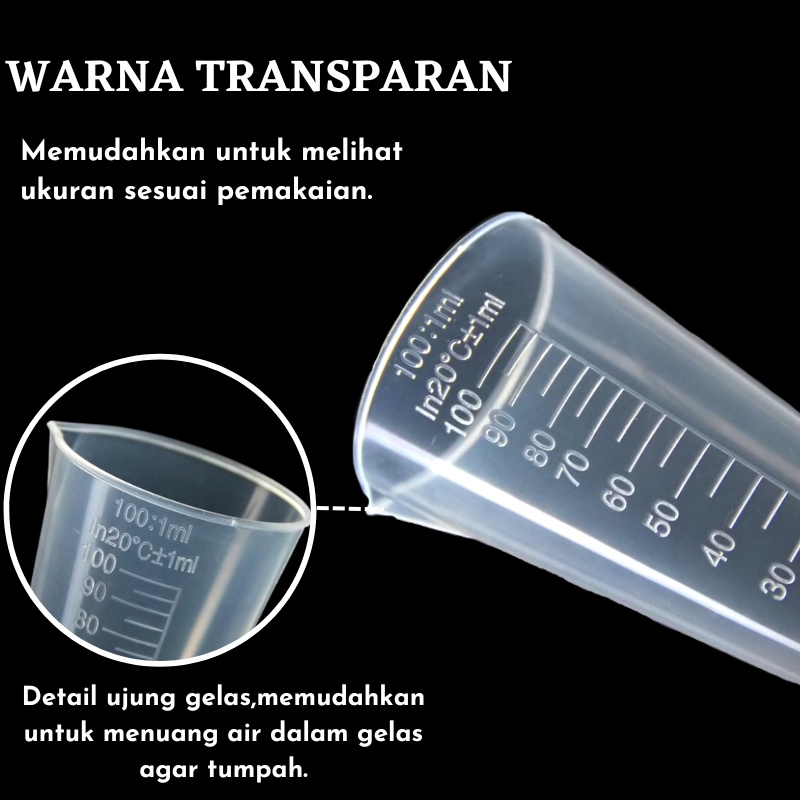 Jual BKL - Gelas Ukur 100ml 250ml 300ml 500ml Measuring Cup Plastic ...