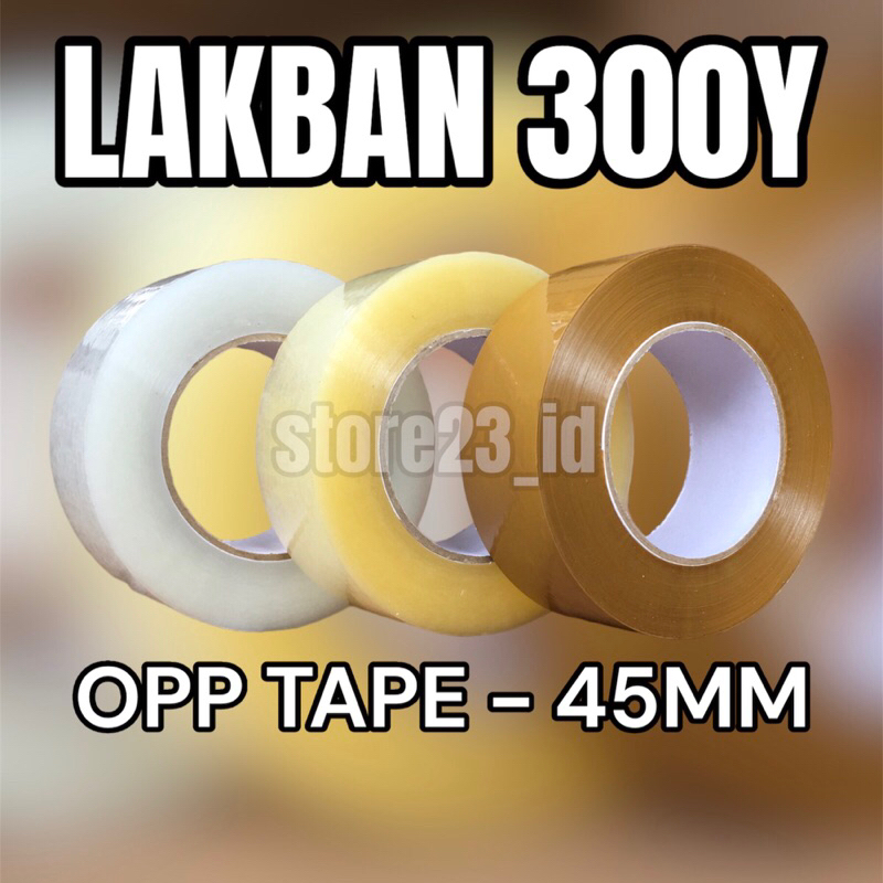 Jual ISOLASI 45MM X 300Y / LAKBAN 45MM X 300YARD / LAKBAN JUMBO 45 MM X 300 Y | Shopee Indonesia