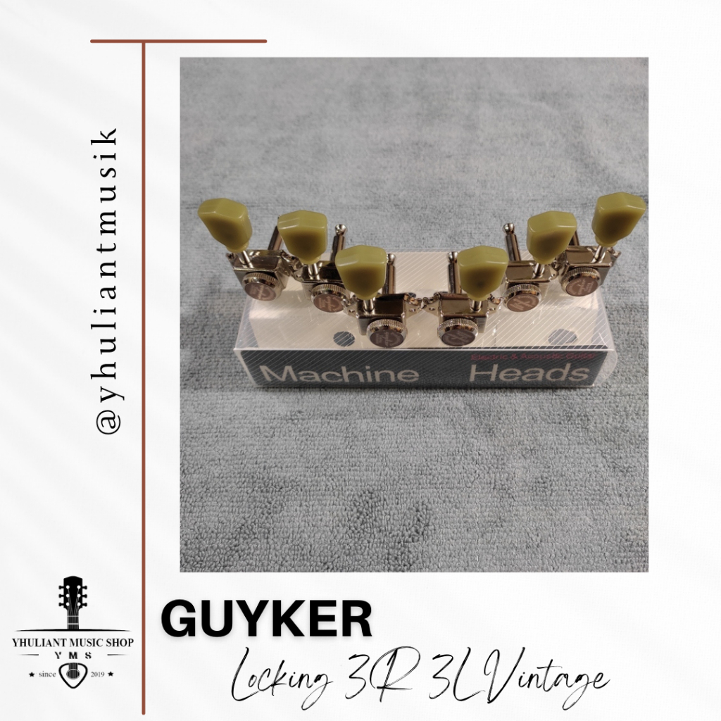 Jual Guyker Profesiaonal Tuning Machine Locking Vintage Tulip 3L 3R | Shopee Indonesia