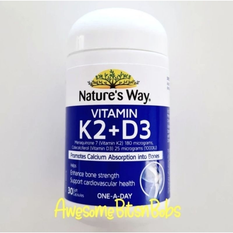 Jual Nature's Way Vitamin K2 + D3 30 Capsules | Shopee Indonesia