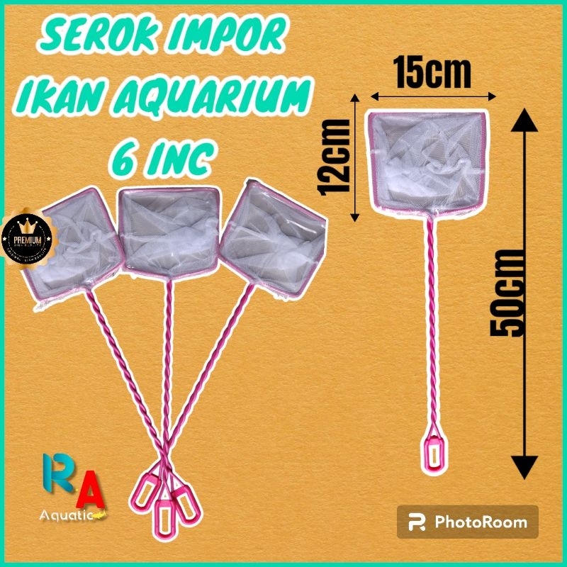 Jual Serok Import Aquarium Ikan Hias 6 inci Murah Berkualitas Serok ...