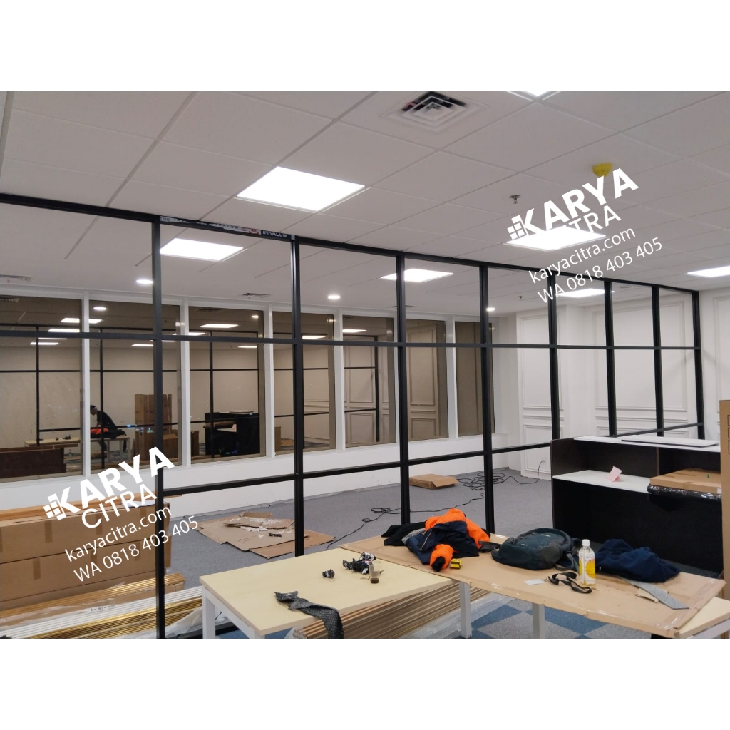 Jual Partisi Aluminium Kaca untuk ruangan rumah atau kantor atau ruko ...