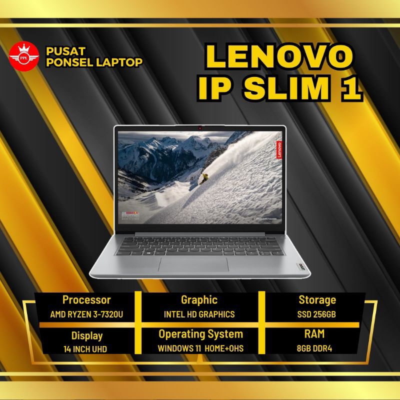 Jual LENOVO IP Slim 1-14AMN7 - AMD Ryzen 3-7320U - RAM8GB - SSD 512GB ...
