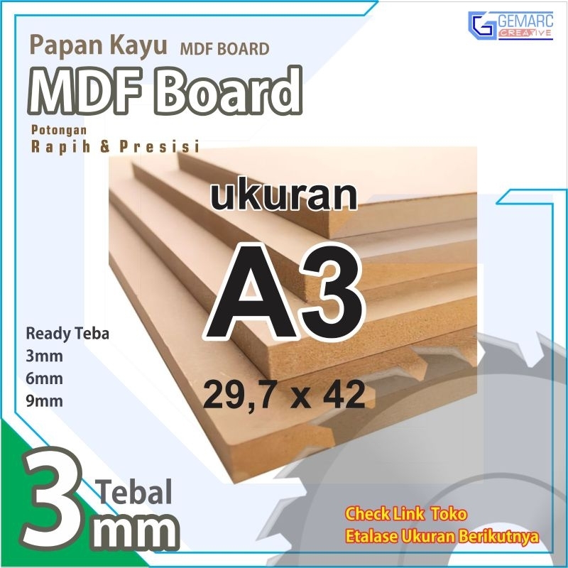 Jual Mdf A3 - Mdf 3mm Ukuran A3 | Shopee Indonesia