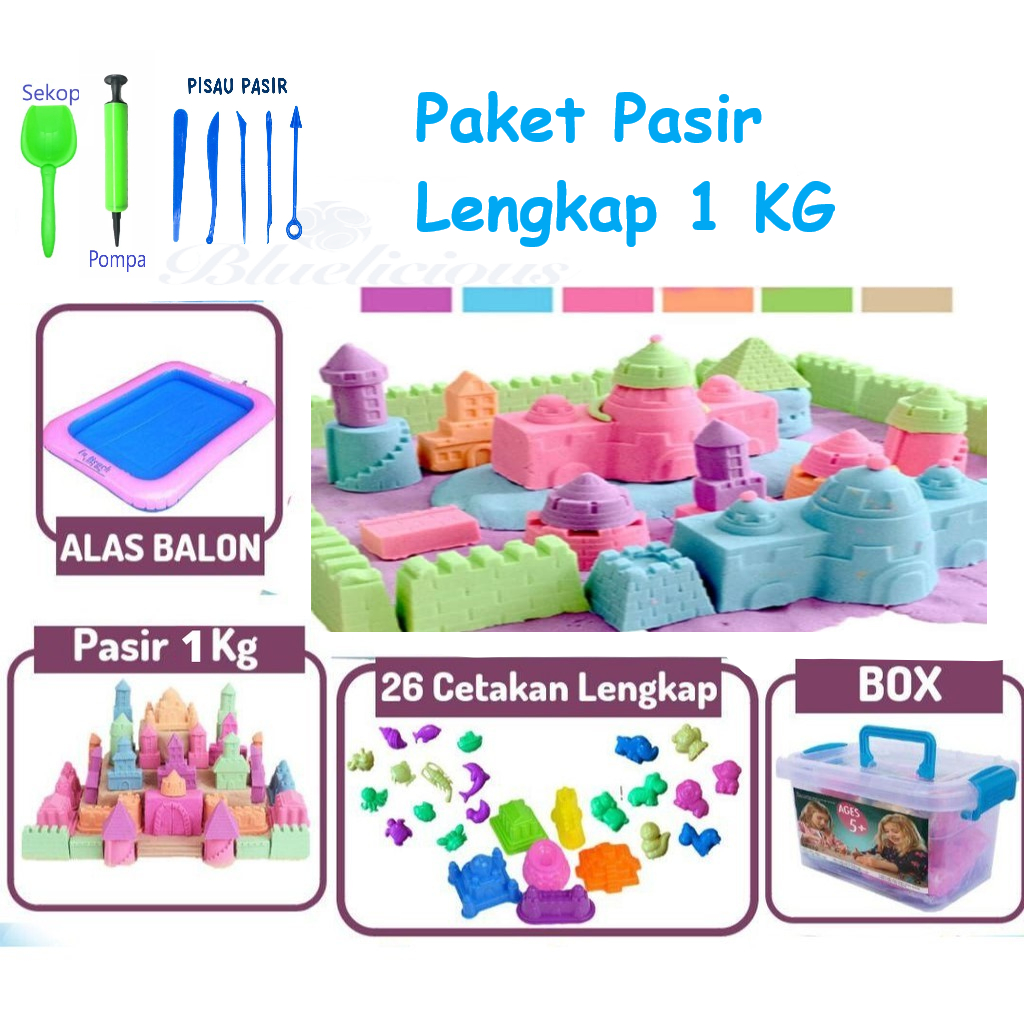 Jual Pasir Ajaib - Magic Sand - Mainan Edukasi Bangun Pasir - Set ...