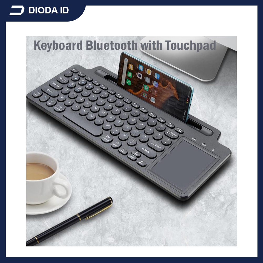 Jual Keyboard Wireless Bluetooth Portable 2.4GHz with Touchpad - MLD ...