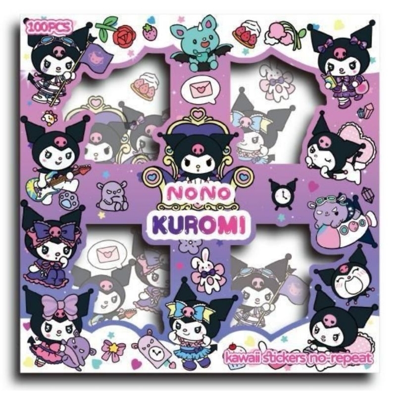Jual stiker korea MOMO, NONO, CICI, SANRIO lucu isi 100 pcs kemasan box ...