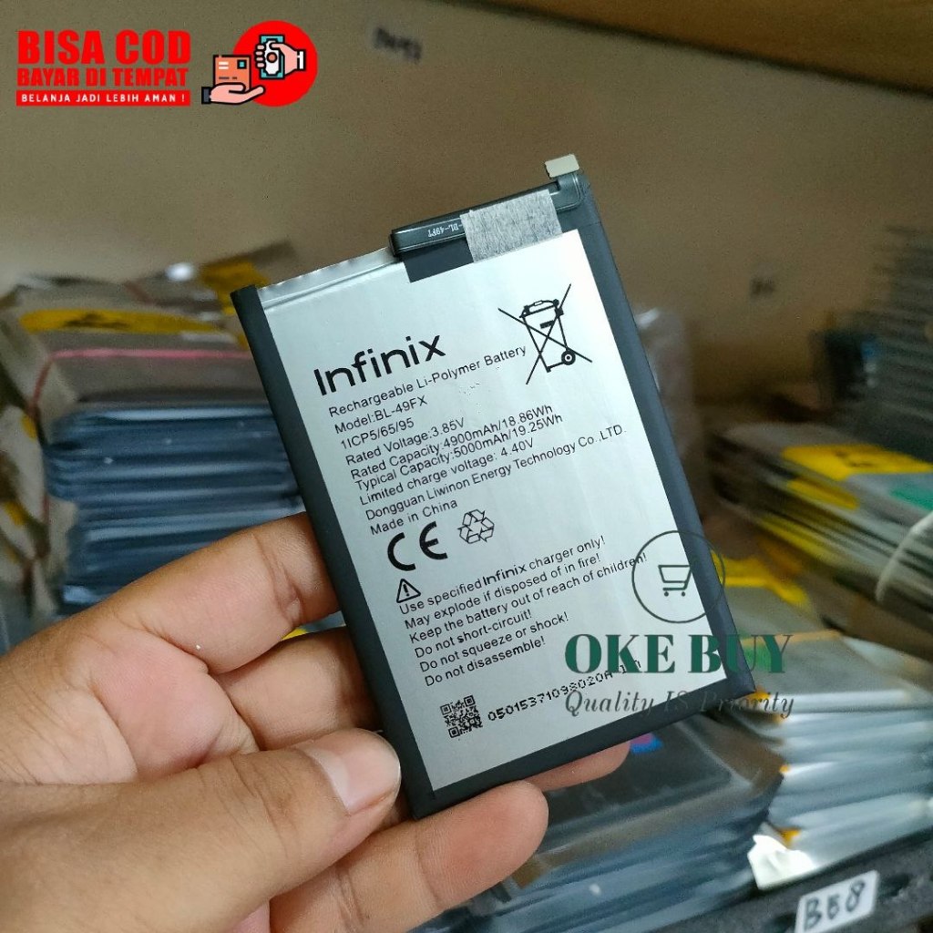 Jual Baterai Batrei Batre Infinix Smart 6 X6511B X6511 X6511E BL-49FX ...