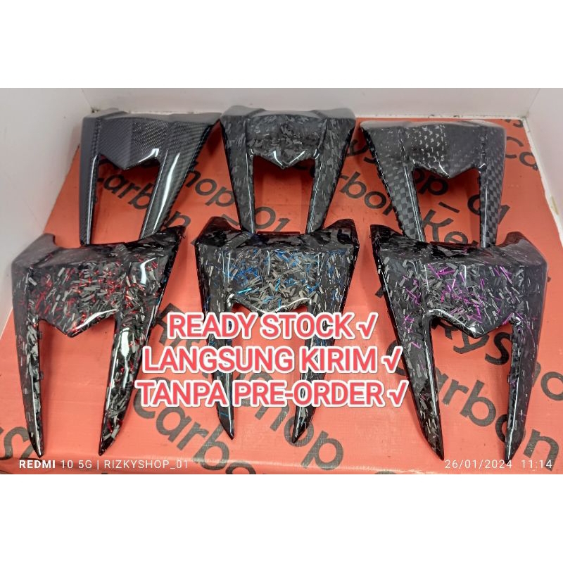 Jual Cover Front Top / Dasi Vario 125 LED NEW GEN 2 carbon kevlar ...