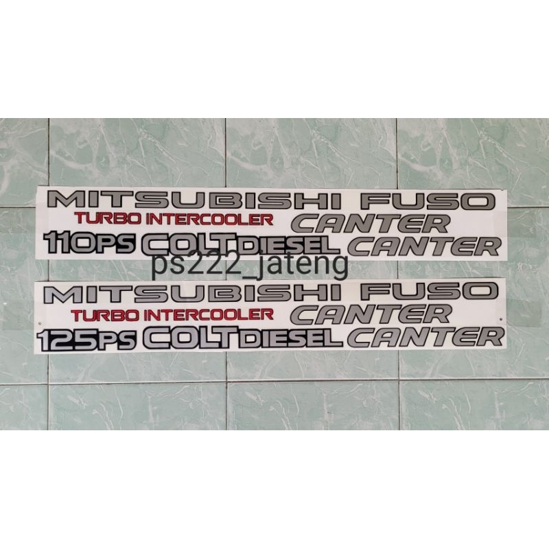 Jual sticker stiker Mitsubishi Fuso Colt Desel Canter 125ps/stiker ...