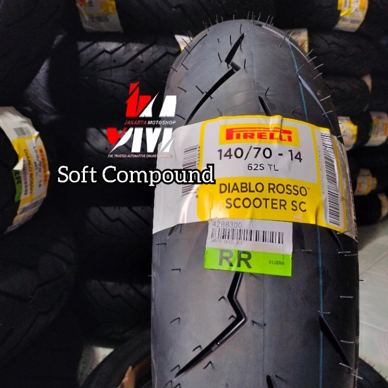 Jual (Soft Compound) Ban Pirelli Diablo Rosso Scooter Sc 140/70-14 For ...
