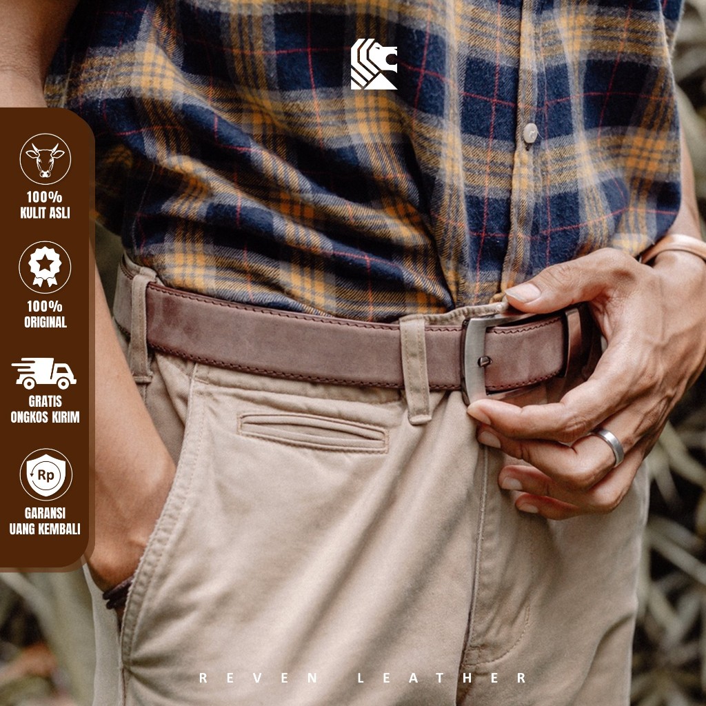 Jual Sabuk Ikat Pinggang Pria Belt Kulit Sapi Asli Jenis Crazy Horse ...