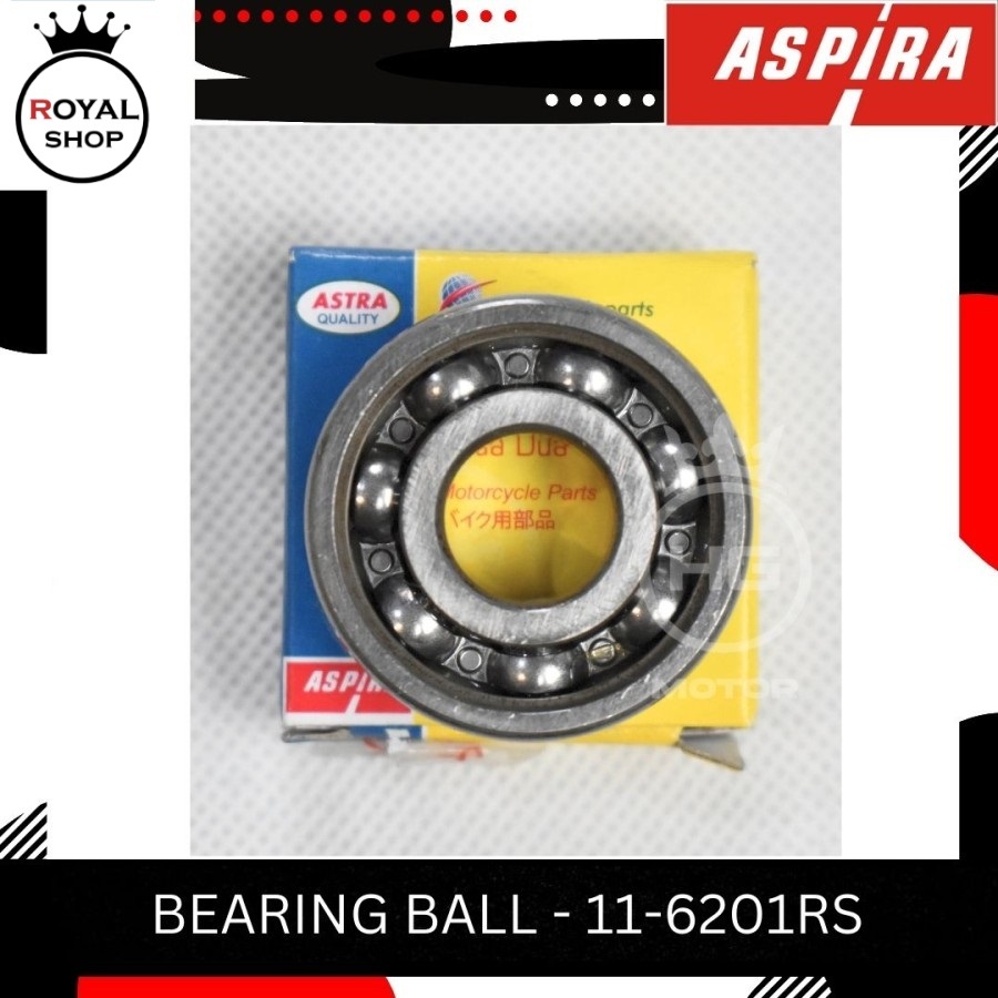 Jual BEARING LAHER LAHAR 6201-RS MERK ASPIRA KUALITAS ASTRA | Shopee ...