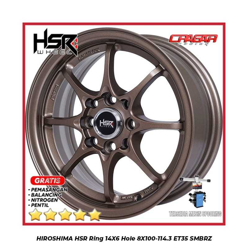 Jual Velg Mobil Model Racing Ring 14 Buat Brio Wuling Air Ev Datsun Karimun Dll - Hsr Hiroshima ...
