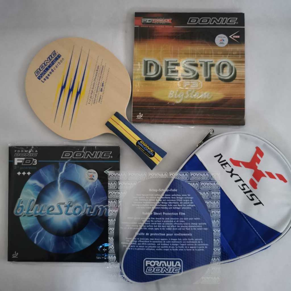 Jual Bat Donic Waldner Legend plus karet Donic serang lengkap Set | Shopee Indonesia