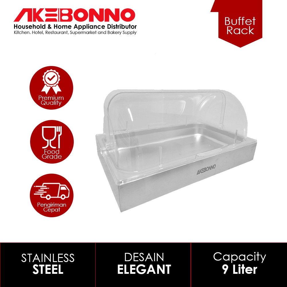Jual AKEBONNO BUFFET RACK / RAK PENYIMPANAN MAKANAN STAINLESS | Shopee ...
