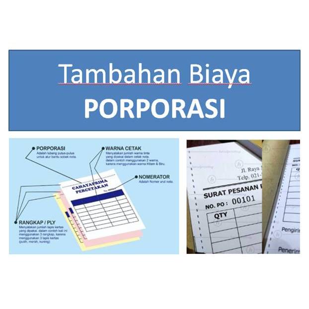 Jual Tambahan Porporasi - Untuk Buku Resep Kwitansi Nota - Perforasi ...