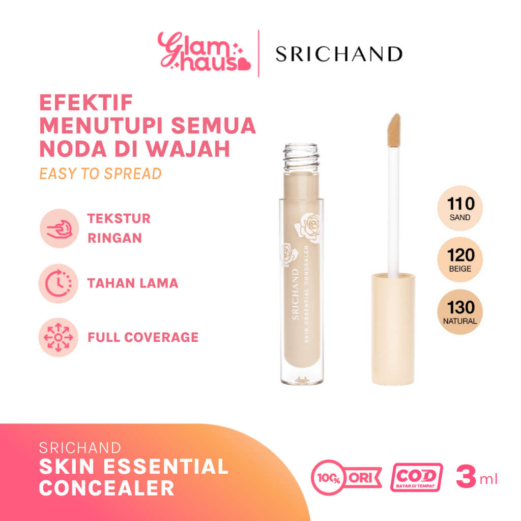Jual Srichand Skin Essential Concealer 3ml Konsiler Wajah Tahan Lama ...