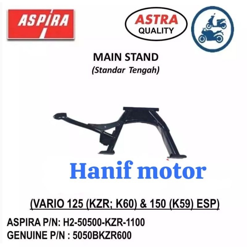 Jual standar tengah vario 125 vario 150 standar dua 2 vario 125 150 aspira | Shopee Indonesia