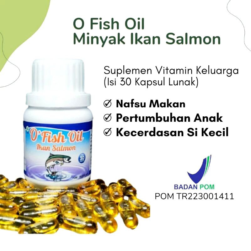 Jual O Fish Oil Minyak ikan Salmon isi 30 kapsul Sudah BPOM | Shopee ...