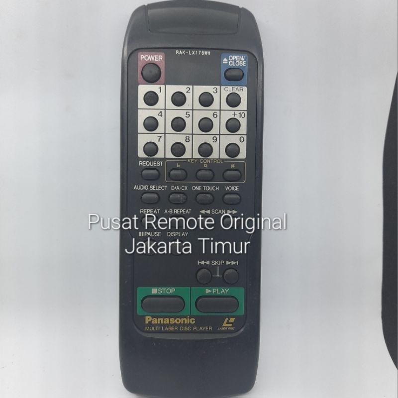 Jual REMOTE REMOT DVD LASER DISC PLAYER PANASONIK RAK-LX178WH ORIGINAL ...