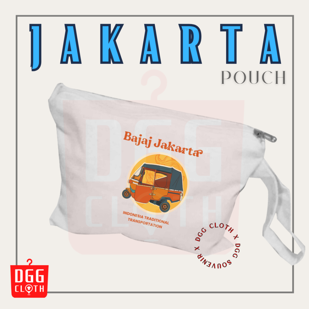 Jual DGGCloth Pouch Souvenir Jakarta Pouch Sablon Dompet Oleh Oleh ...